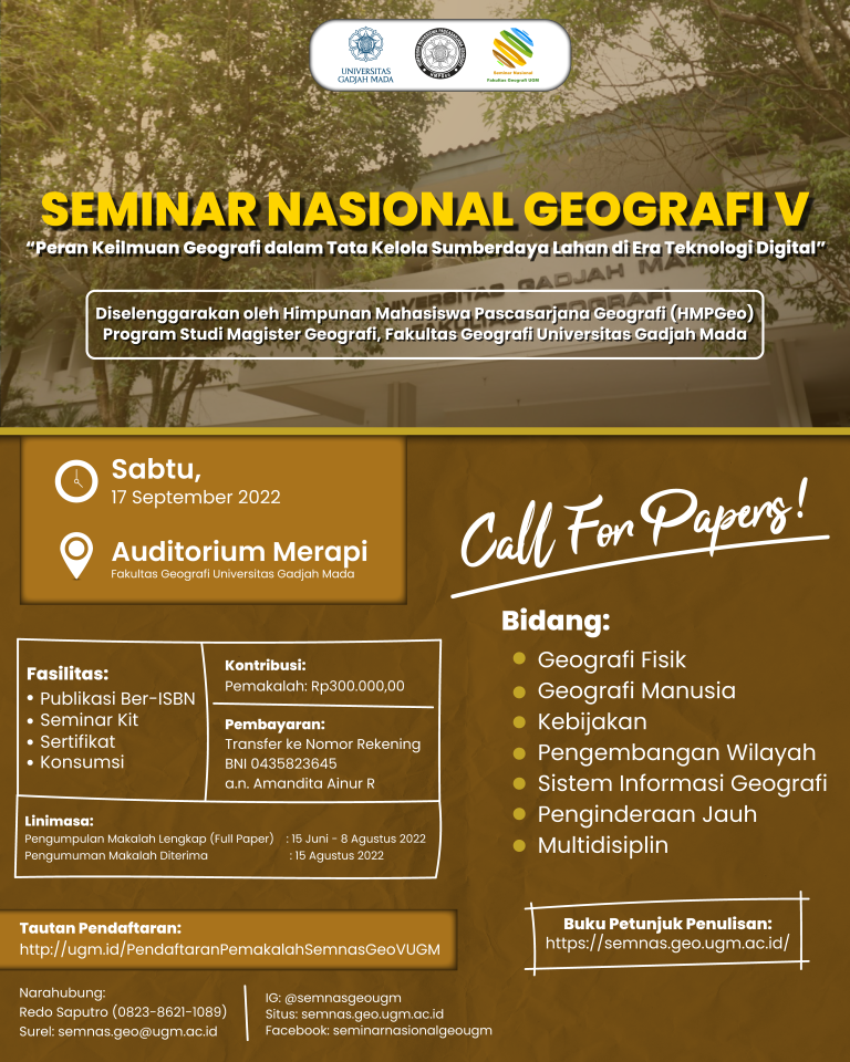 Halaman Muka – Seminar Nasional Geografi V